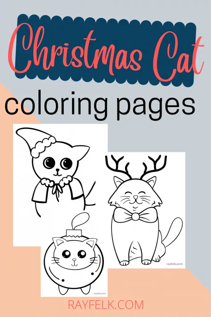 Christmas Cat Coloring Pages: Free Printable PDFs
