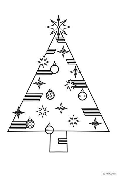 Christmas Tree Coloring Pages: Free PDF Printables - RAYFELK