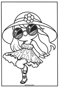 Cute Summer Kawaii Coloring Pages